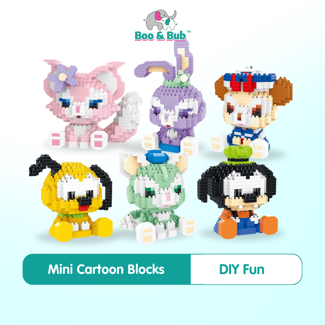 Boo&Bub Mini Cartoon Lego Block | DIY kid Disney Character Model Build – Boo & Bub