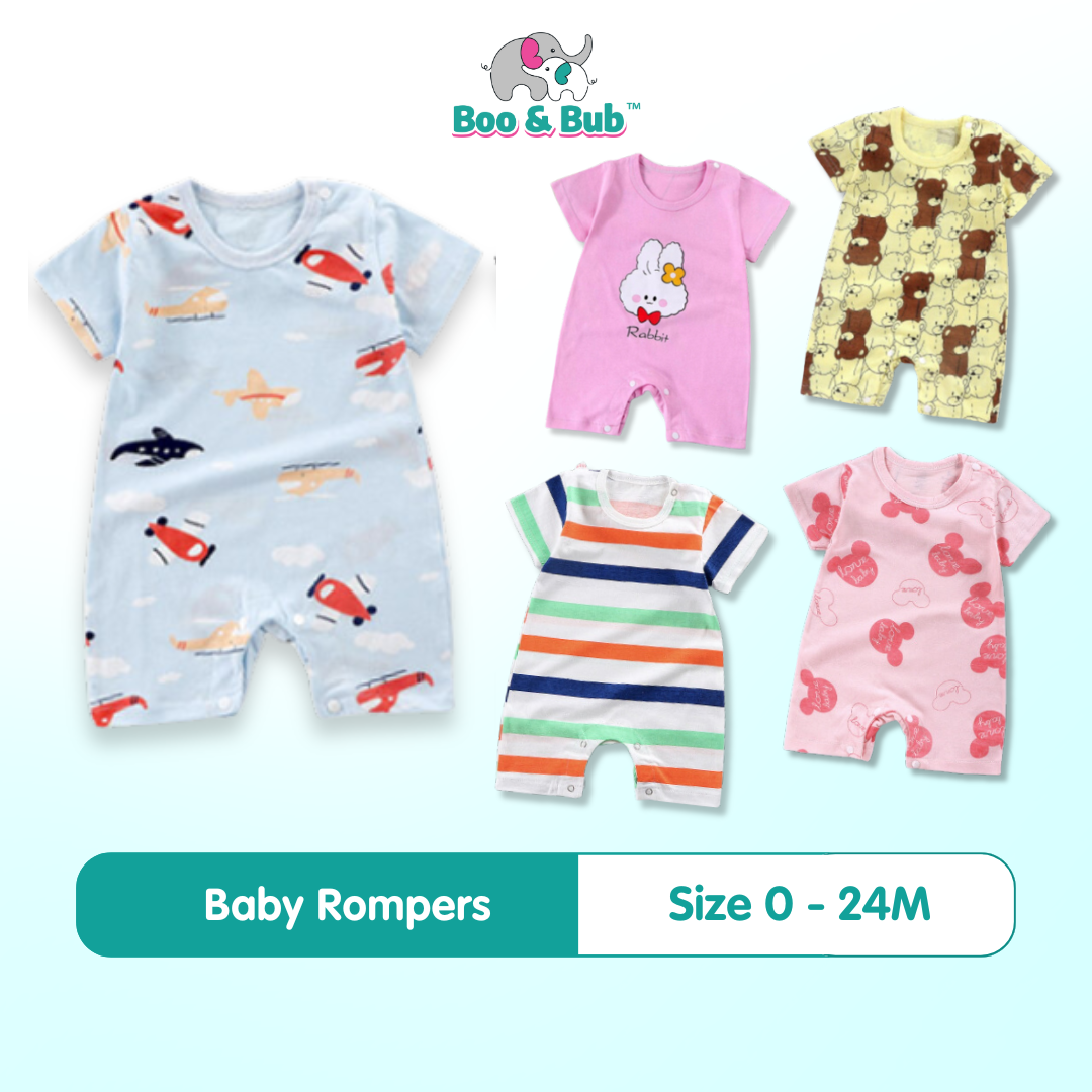 Baby Rompers | Newborn Infant Boy Girl Clothing Short Sleeve Clothes ...