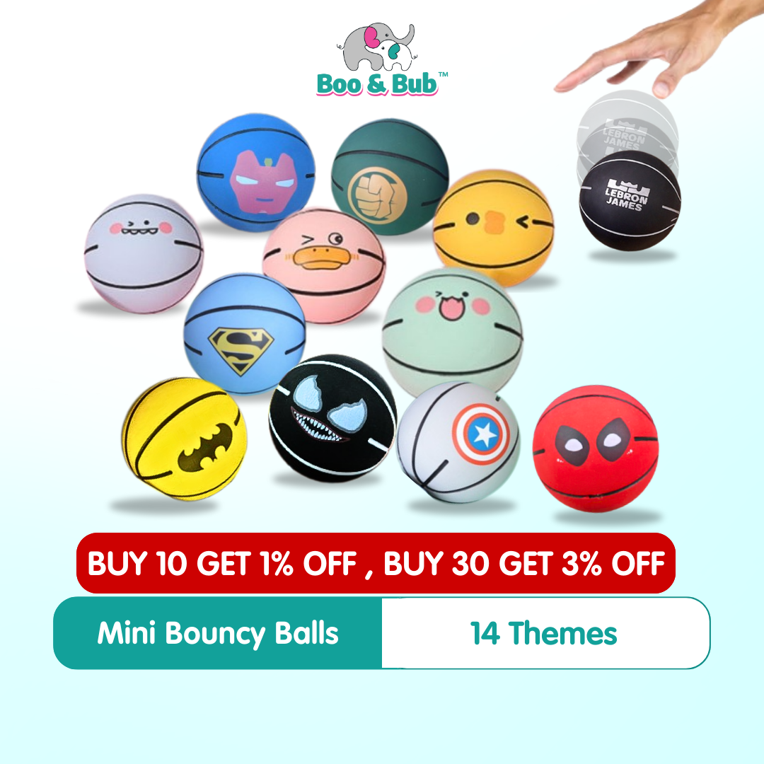 Boo&Bub Mini Basketball | Bouncy Ball Solid Floating Bouncing Child El ...