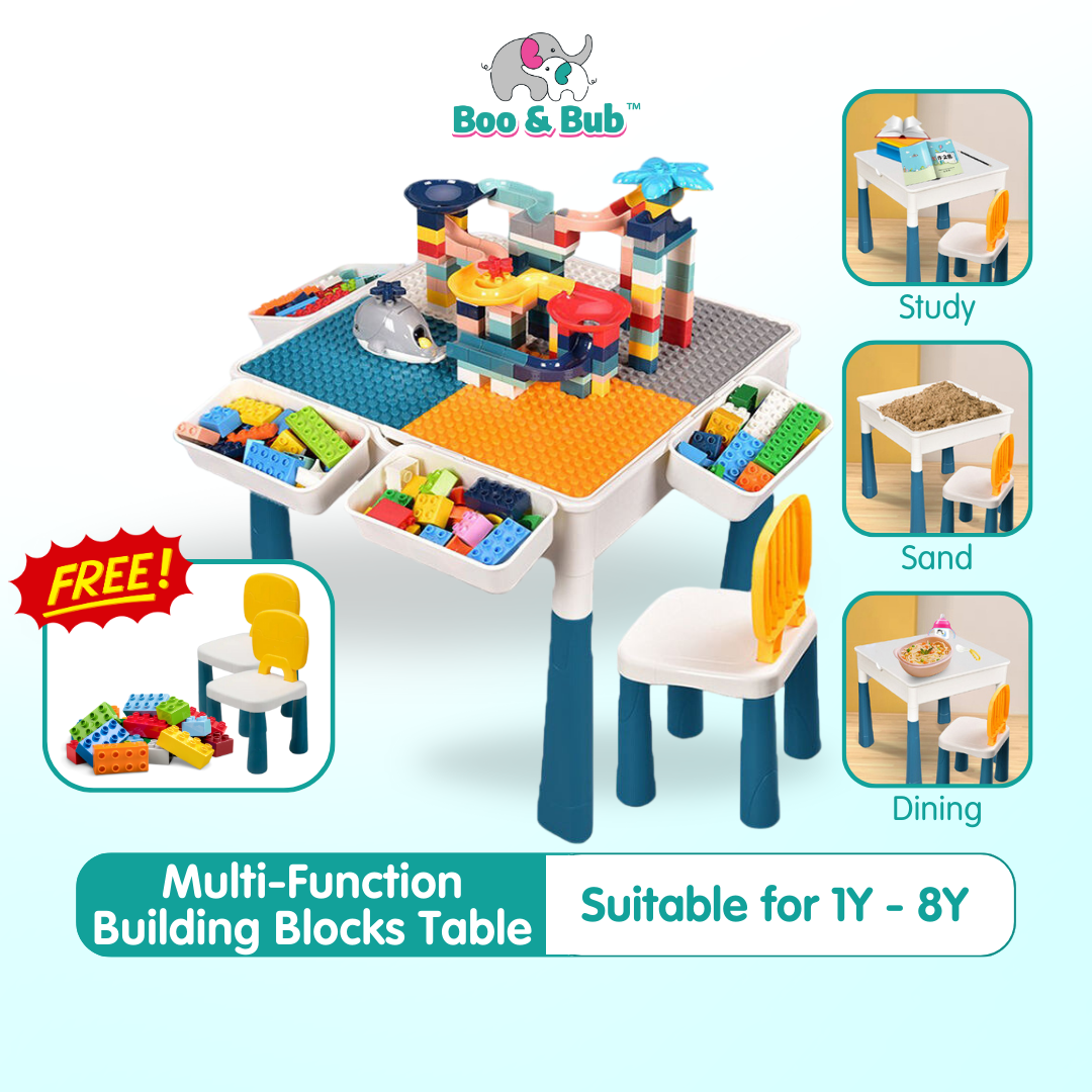 Multi-Function Children Building Blocks Table | Learning Playing Study ...