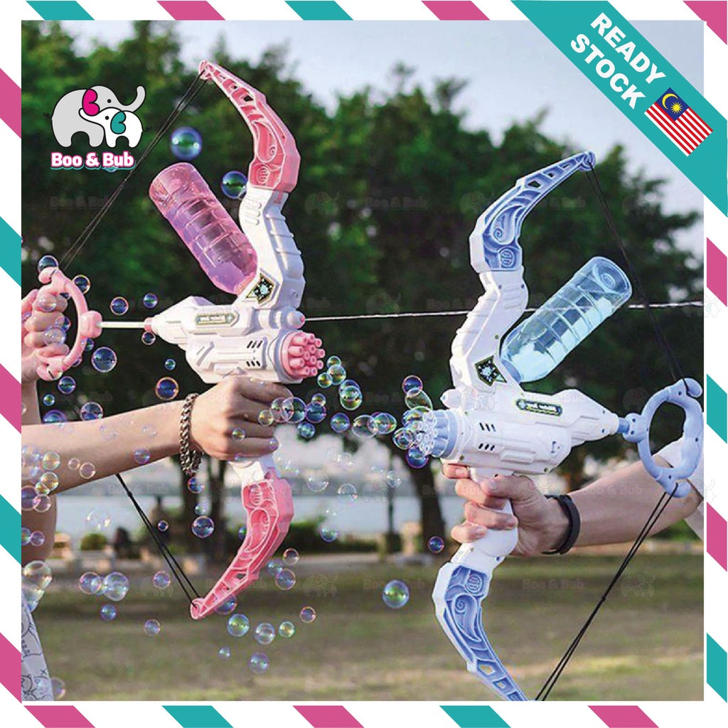 Electric Bubble Gun 2 in 1 Automatic Bubble Bow and Arrow Launcher Wat ...